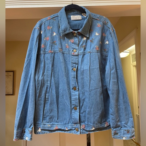 Mandal Bay | Jackets & Coats | Fun Chicken Light Denim Jacket | Poshmark